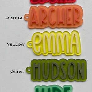 Custom Acrylic Name Tag: Personalized Backpack Keychain, Stocking ...