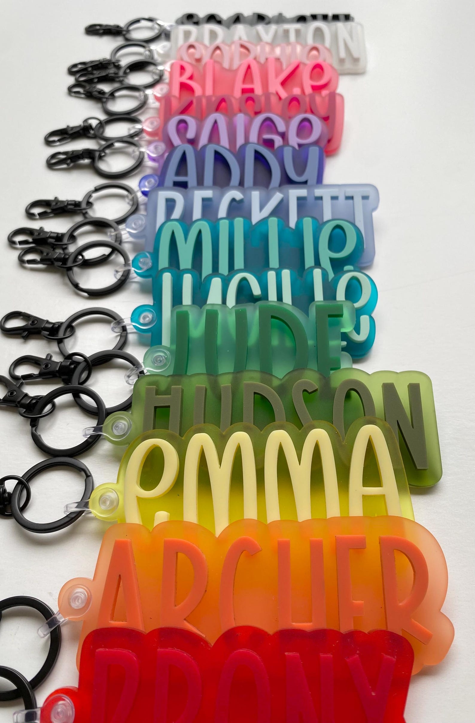 Custom Acrylic Name Tag: Personalized Backpack Keychain, Stocking ...