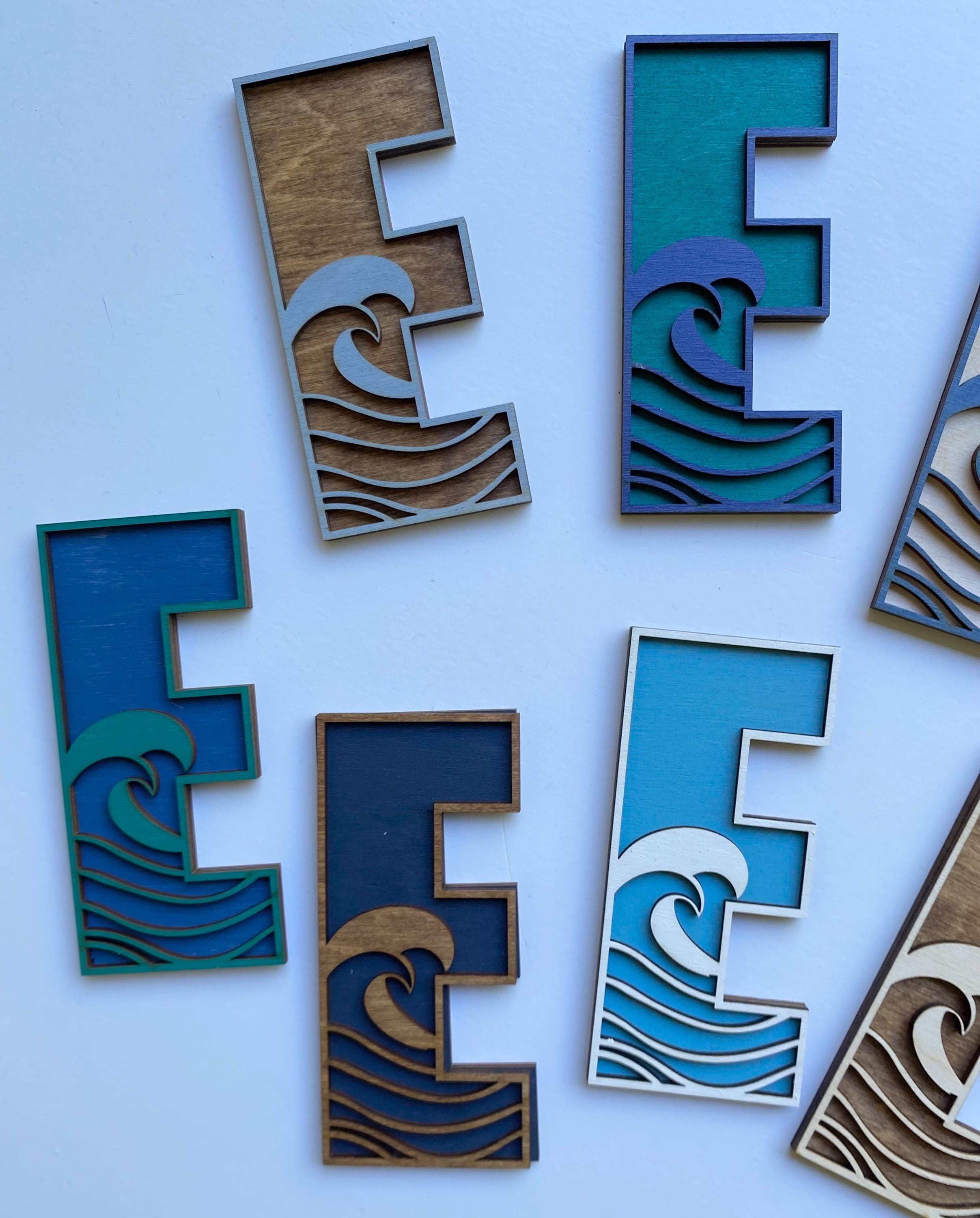 Laser Cut Wave Name Sign: Beach Nursery Decor, Baltic Birch - Etsy