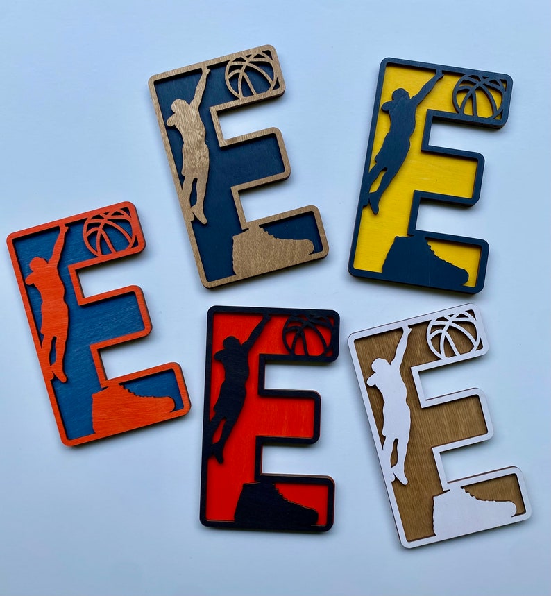 Personalized Basketball Letters: Sports Theme Laser Cut Wood Letters - Etsy