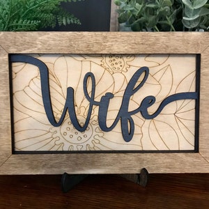 Personalized Name Sign for Your Wife mom abuela grandma - Etsy