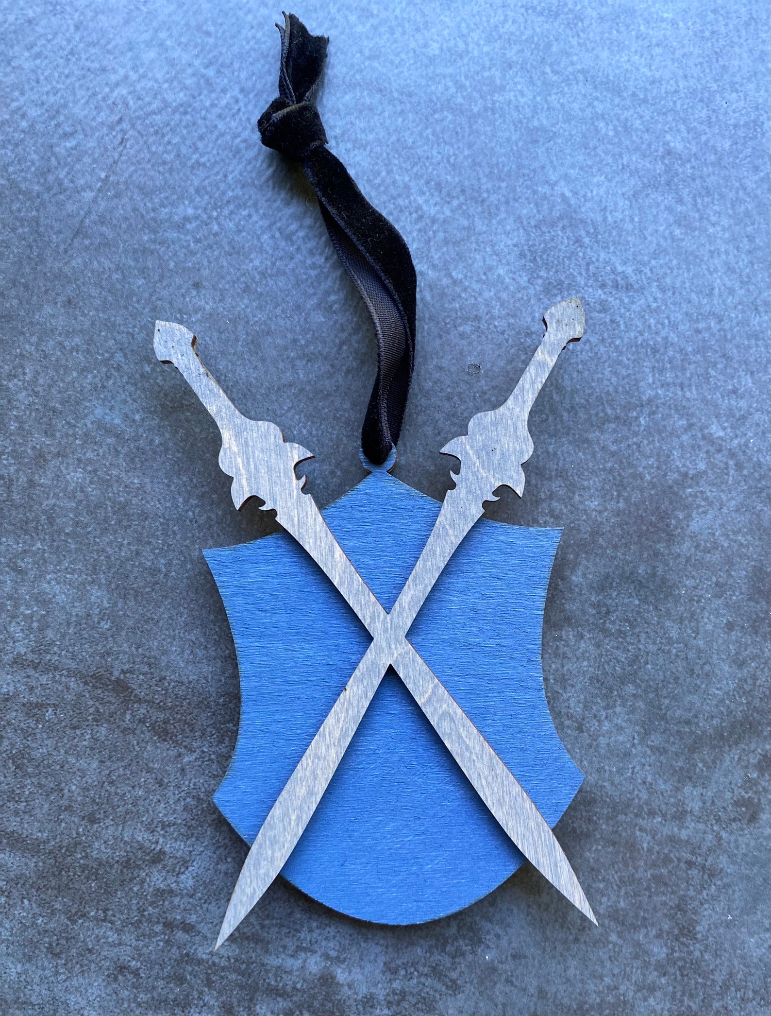 Personalized Knight Shield Ornament: Engraved Sword, Medieval Theme ...