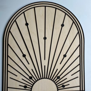 Sunburst Wall Art - Boho Sun Wall Art - Sun Decor - Wood Sun Arch ...