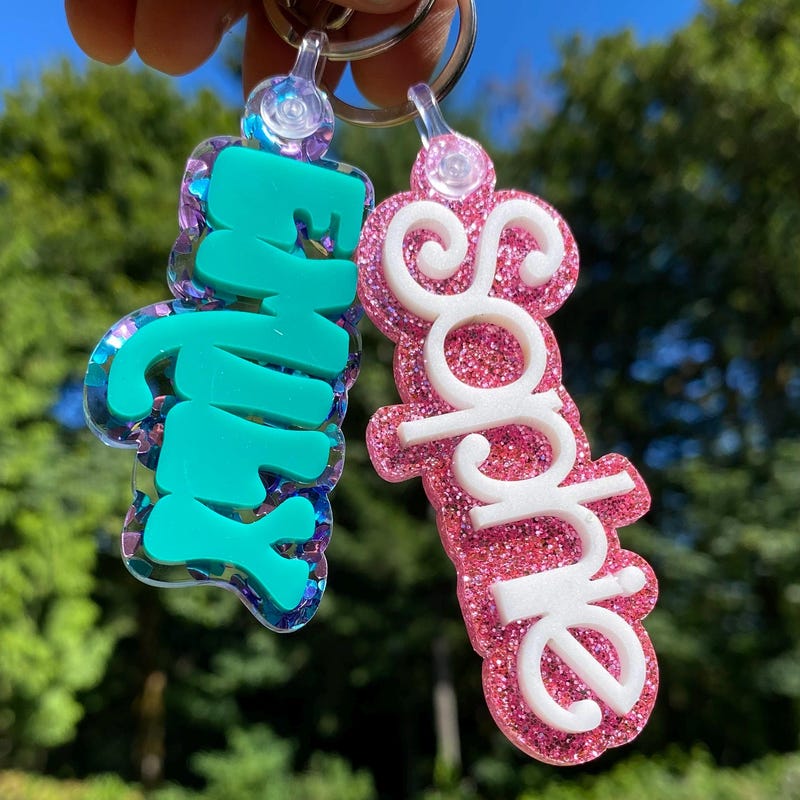 Name Keychains for Totes - Etsy