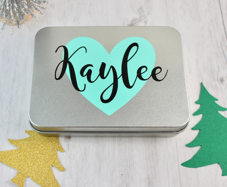 Personalized Gift Card Tin Boxes-dinosaur-stocking - Etsy