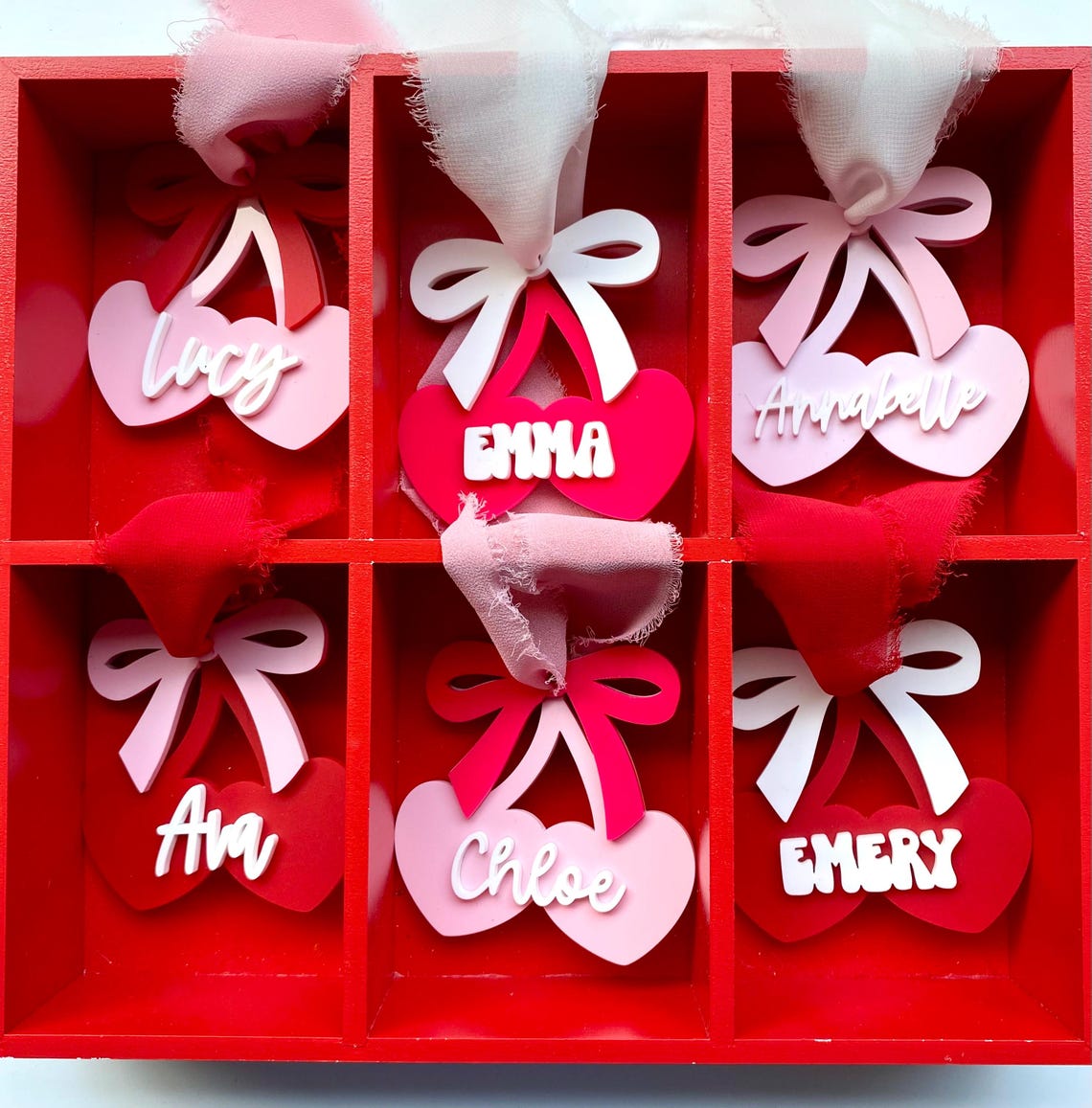 Personalized Cherry Valentine Tag: Acrylic Gift Basket Tag - Etsy