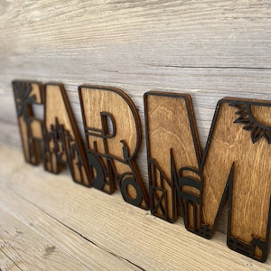 Farm Letters and Numbers - Custom Name for Kids - Kids Room Decor ...