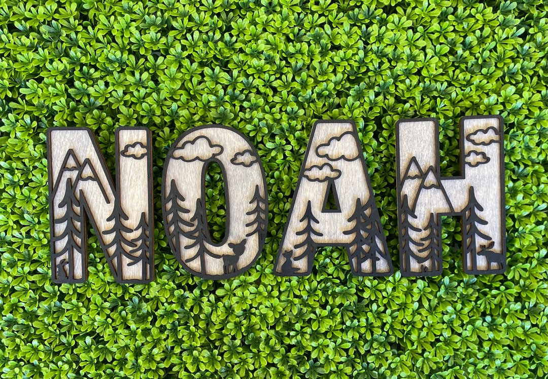 Woodland Animal Name Sign: Laser Cut Forest Nursery Decor - Etsy