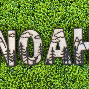 Woodland Forest Letters and Numbers - Custom Name for Kids - Kids Room ...