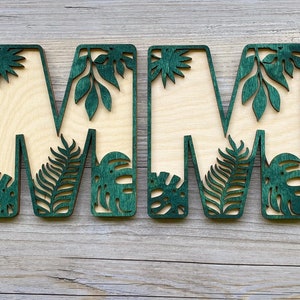 Leaf Letters and Numbers - Custom Name for Kids - Monstra Leaf- Palm ...