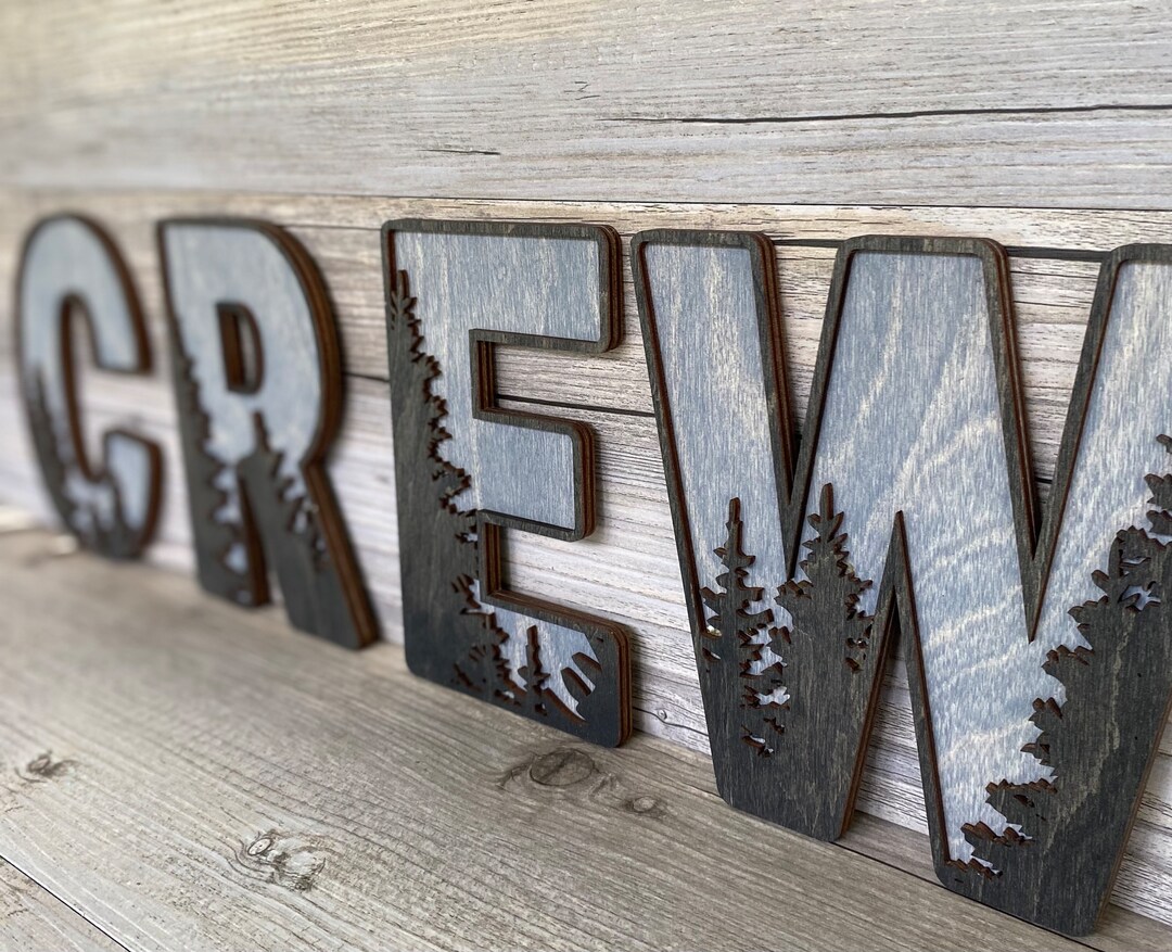 Tree Letters - Forest Letters - Custom Name for Kids - Kids Room Decor ...
