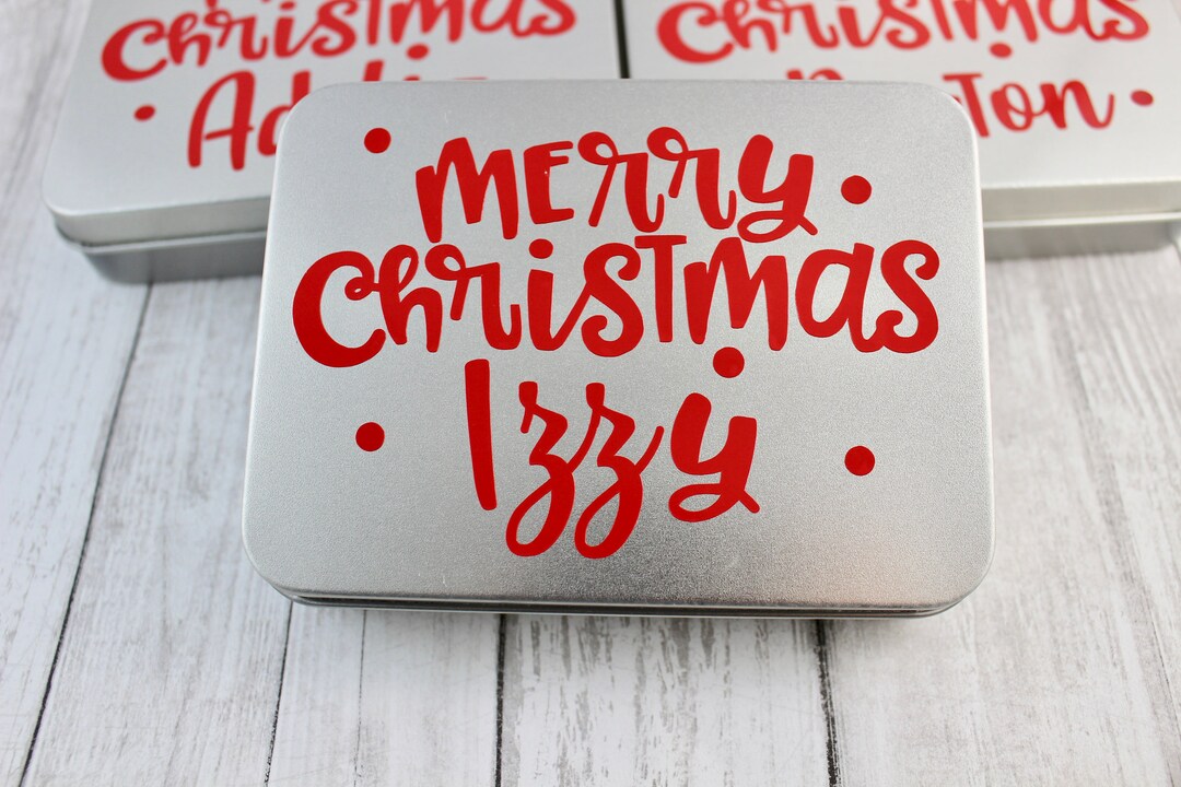 Personalized Christmas Gift Card Tin Box: Stocking Stuffer - Etsy