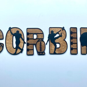 Football Letters and Numbers - Personalized Football Letters - Football ...