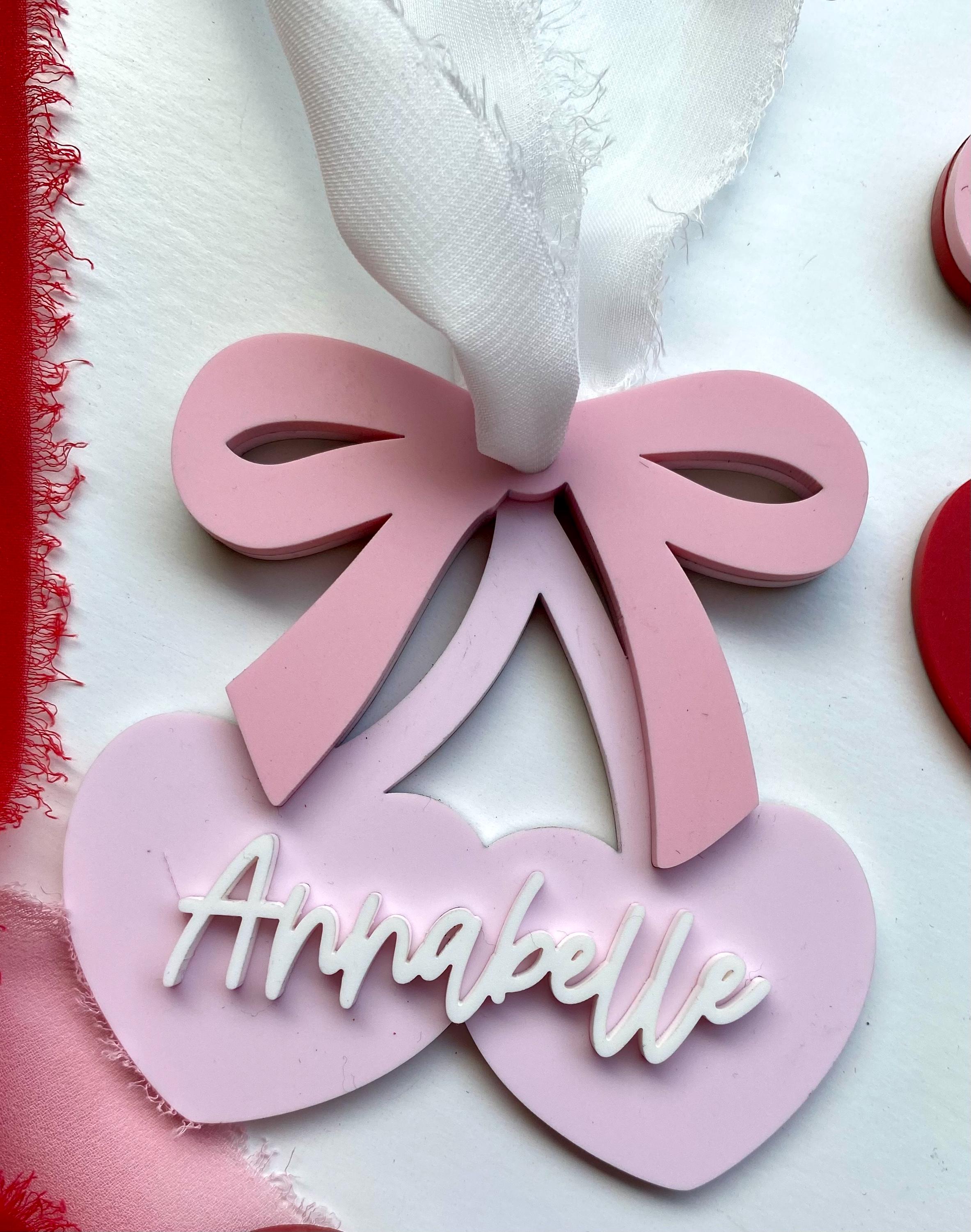 Personalized Cherry Valentine Tag: Acrylic Gift Basket Tag - Etsy