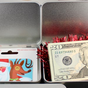 Personalized Christmas Gift Card Tin Box: Stocking Stuffer - Etsy