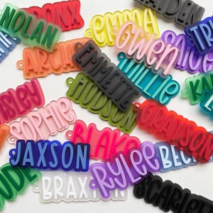Custom Acrylic Name Tag: Personalized Backpack Keychain, Stocking ...