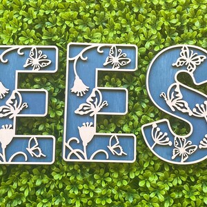 Butterfly Letters and Numbers - Custom Name for Kids - Girl Room Decor ...