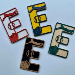 Personalized Baseball Name Sign: Sports Theme Laser Cut Wood Letters ...