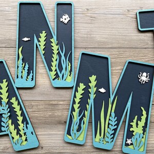 Ocean Theme Wood Letters: Sea Life Decor - Etsy