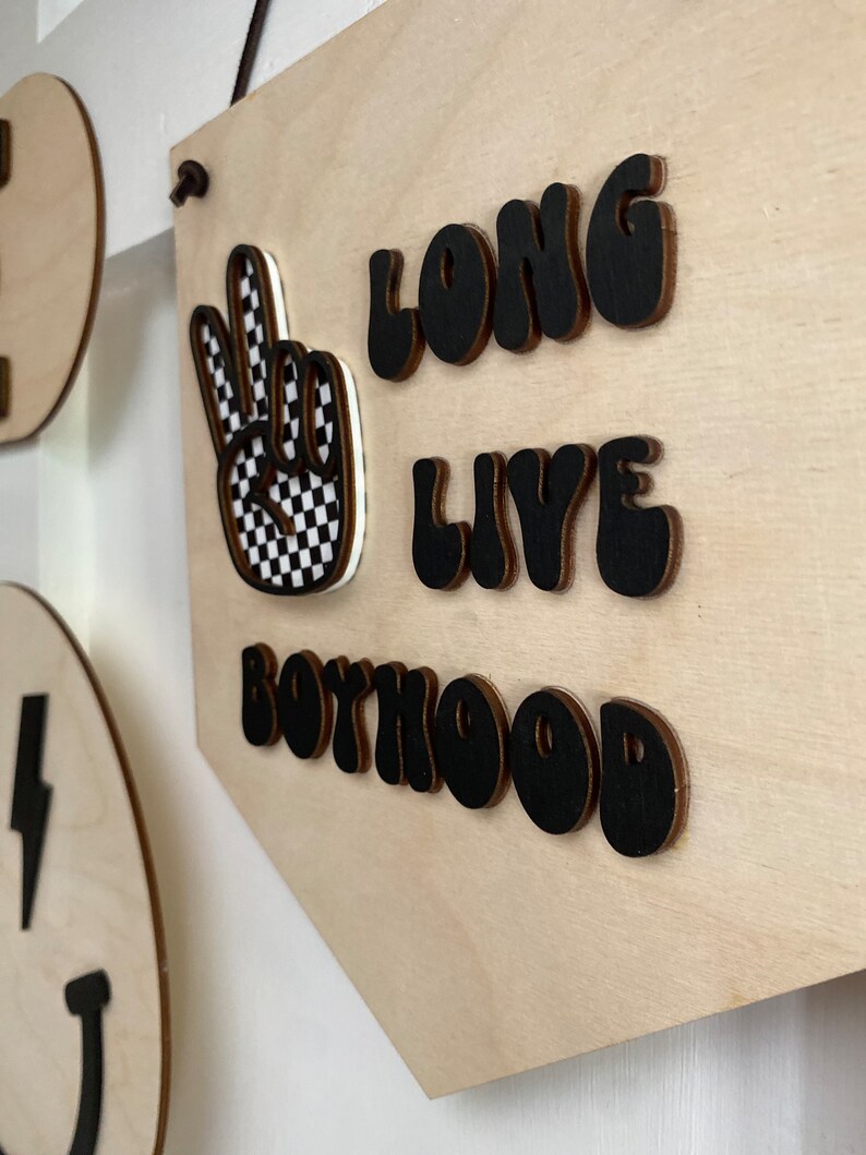 Skateboard Name Sign: Rad Dude Room Decor - Long Live Boyhood ...