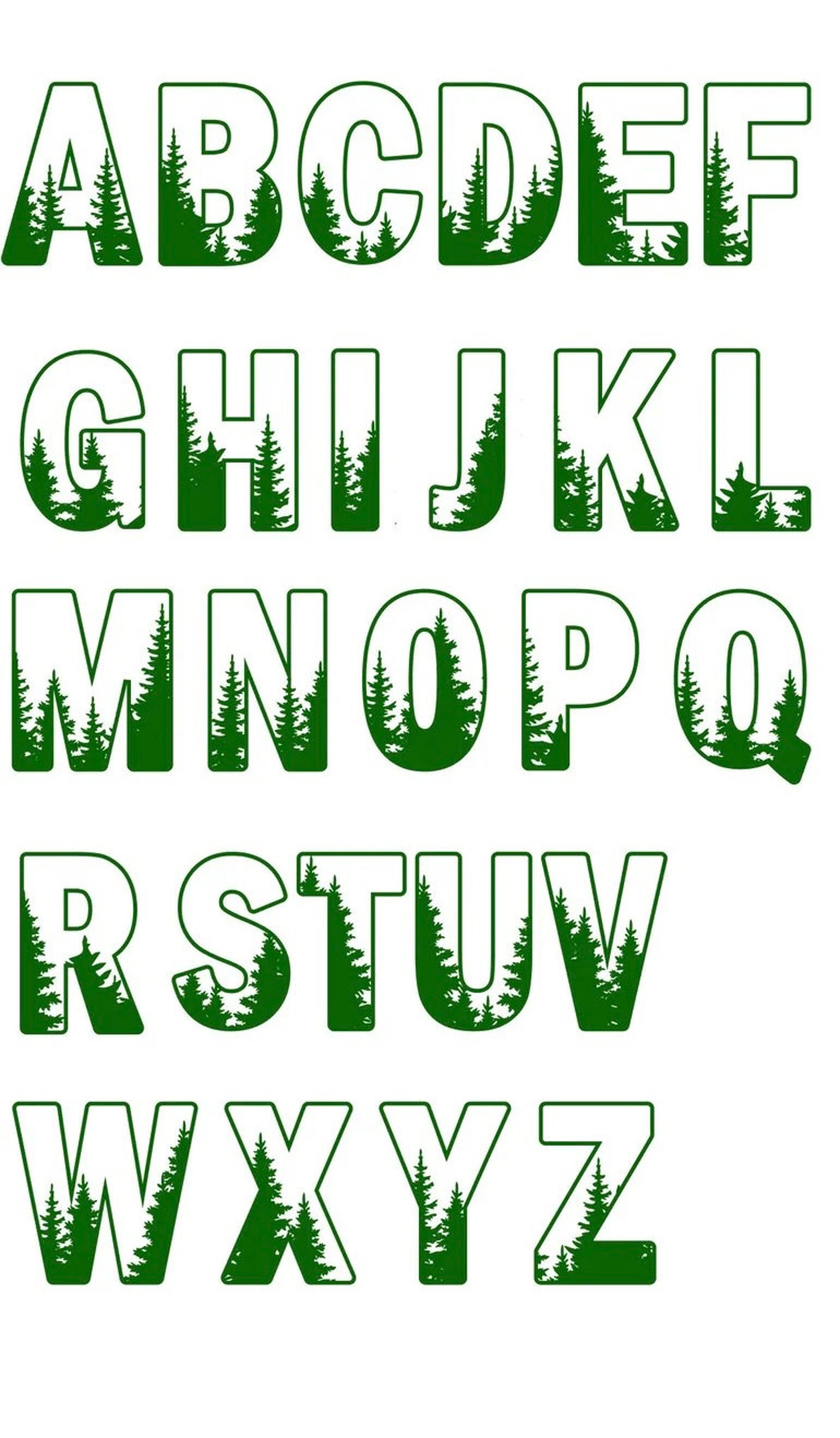 Tree Letters Forest Letters Custom Name for Kids Kids Room Decor Tree ...