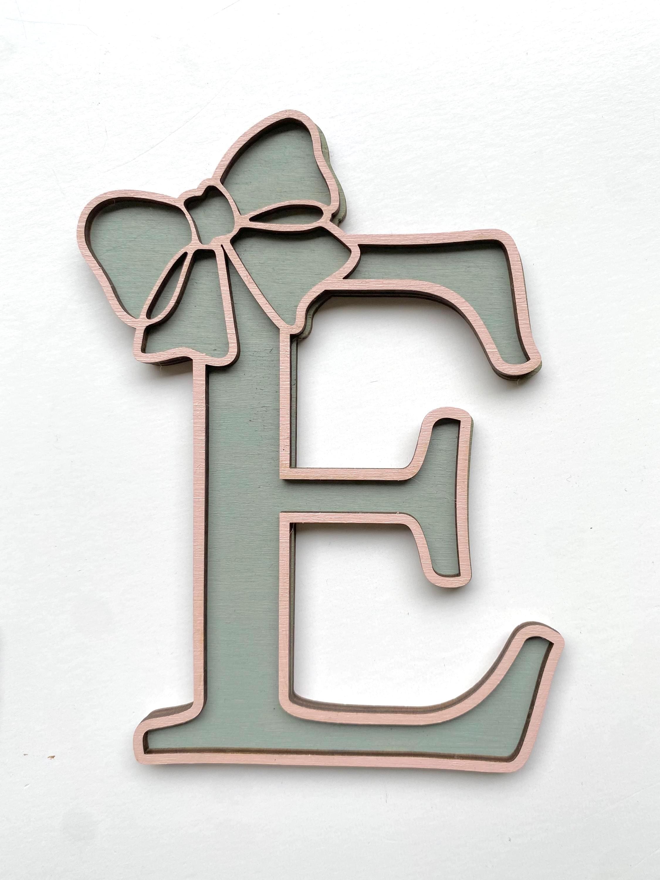 Custom Bow Name Sign: Laser Cut Birch, Girl Room Decor - Etsy