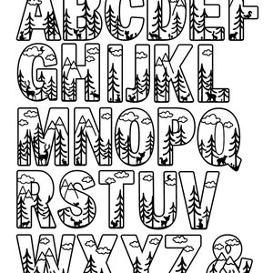 Woodland Forest Letters and Numbers - Custom Name for Kids - Kids Room ...