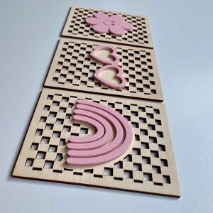 Happy Checked Signs- Rainbow Name Sign - Smiling Flower Sign - Checked ...