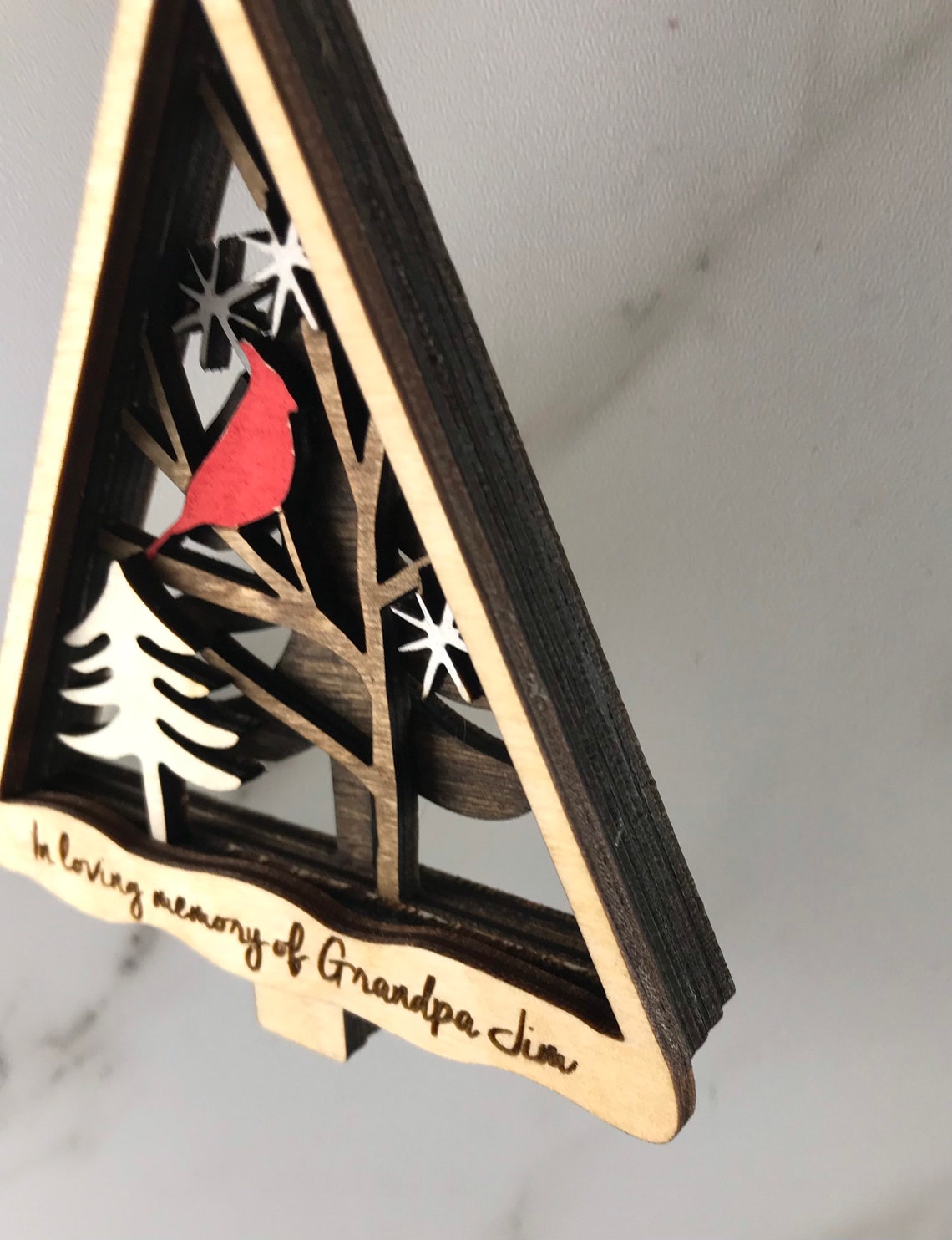 In Memory Ornament Cardinal Ornament Personalized Memorial - Etsy