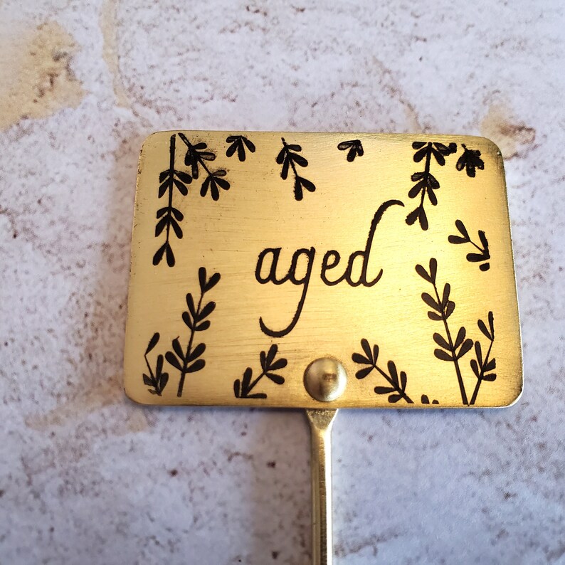 Gold Cheese Markers - Set of 4 Cheese Signs - Metal Cheese Picks ...