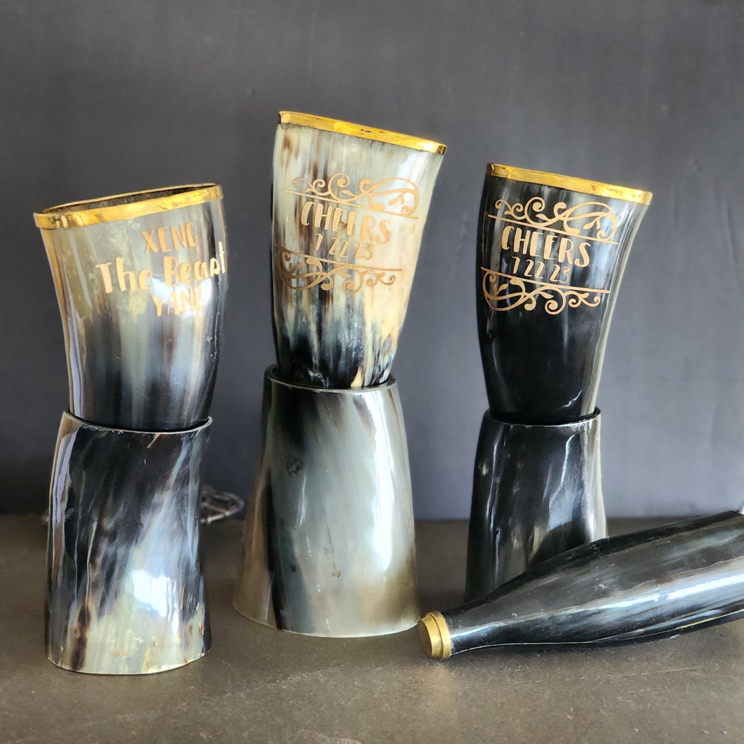 Personalized Viking Drinking Horn - Large Horn Mugs Decor - Large ...