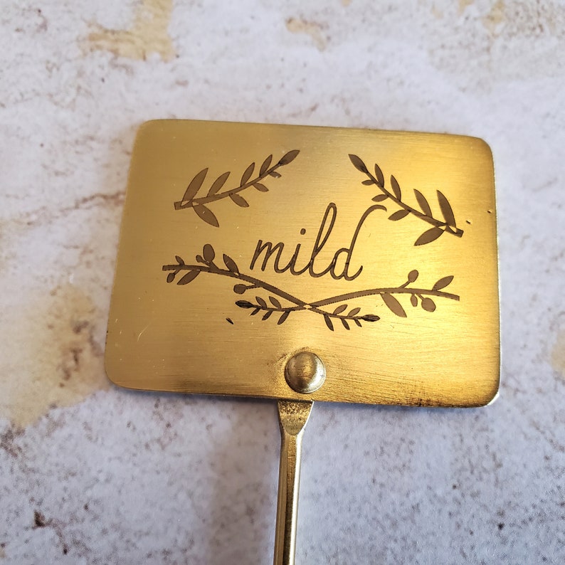 Gold Cheese Markers - Set of 4 Cheese Signs - Metal Cheese Picks ...