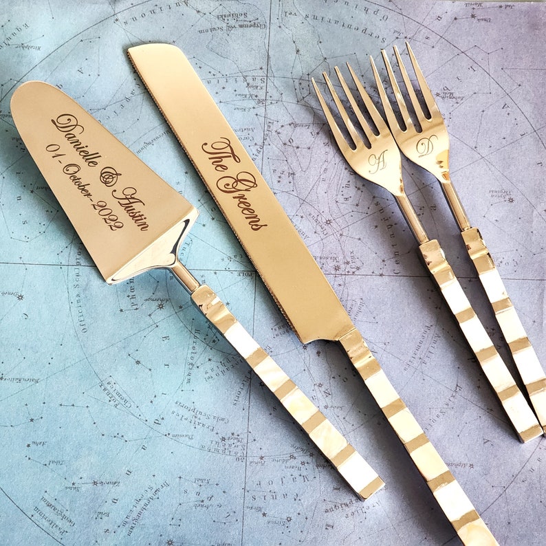 Custom Cake Serving Set Wedding Cake Knife and Cake Server - Etsy