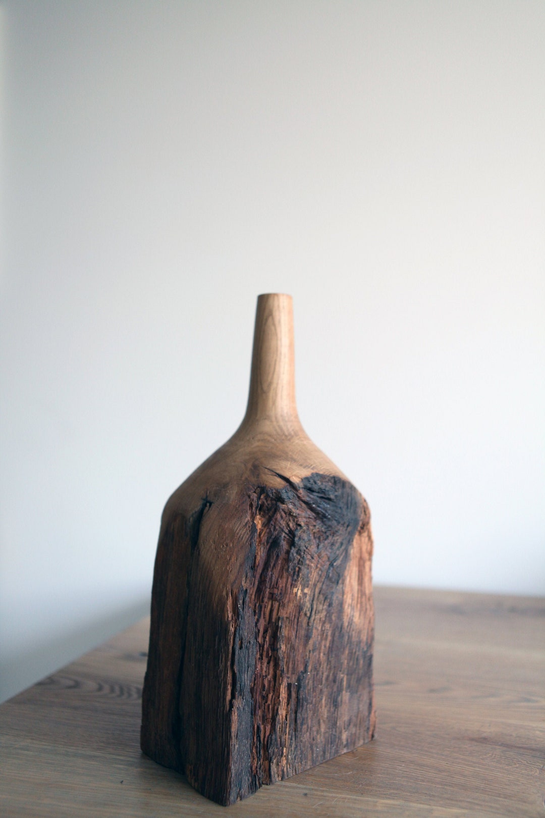 Rustic Wood Vase Handmade Oak Vase Zero Waste Gift Christmas Gift - Etsy