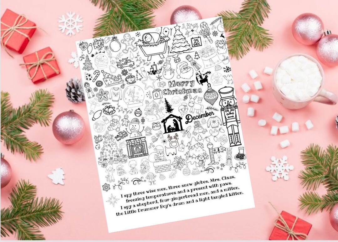 Religious Christmas I Spy Printable: Sunday School Activity (digital ...