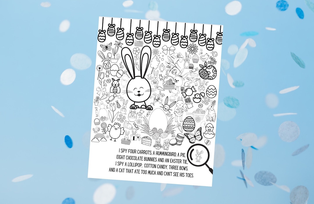 Easter I Spy Coloring Page: School Activity (digital Download) - Etsy