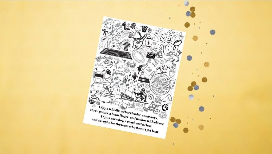 Super Bowl I Spy / Super Bowl Digital Print / Super Bowl Game ...