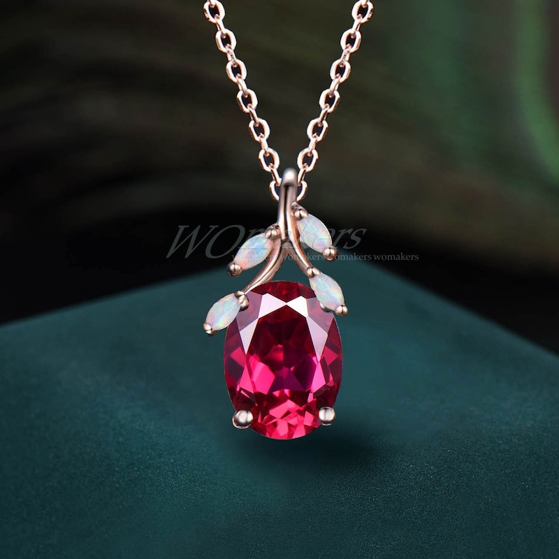 Ruby Pendant - Etsy