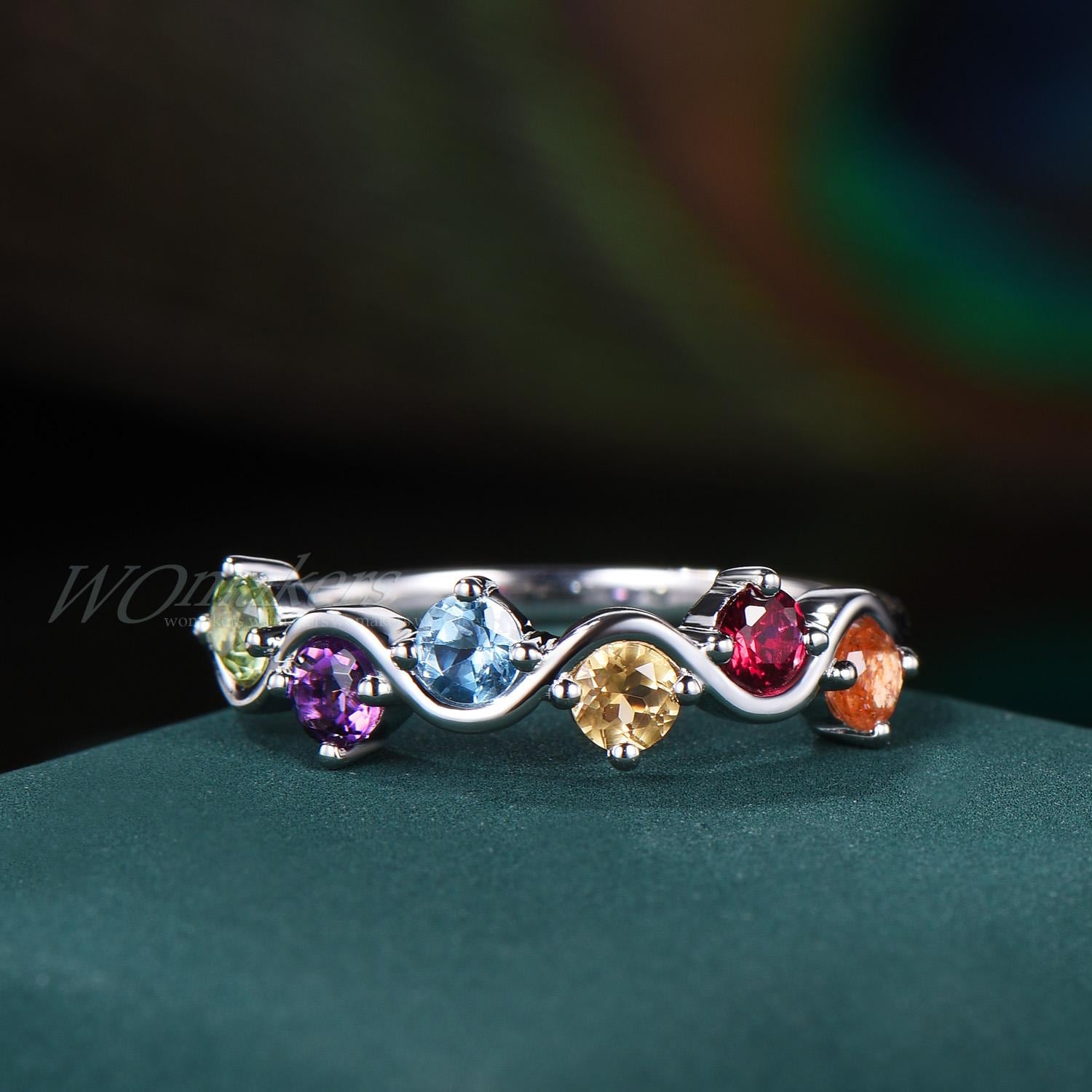 Marvel Avengers Infinity Gauntlet Gemstones Ring Round Sunstone Ruby ...