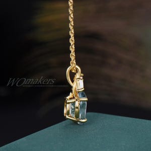 Nature Inspired 2ct Oval Moss Agate Pendant Necklace Leaf Branch ...