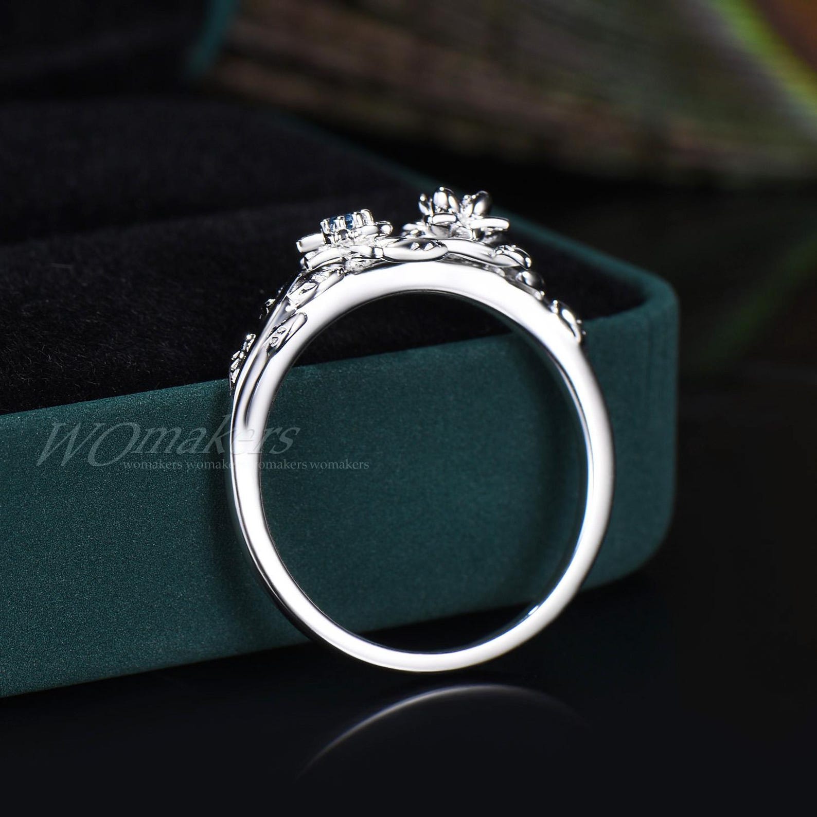Rose Birth Flower Round Cut Color Change Alexandrite Ring June ...