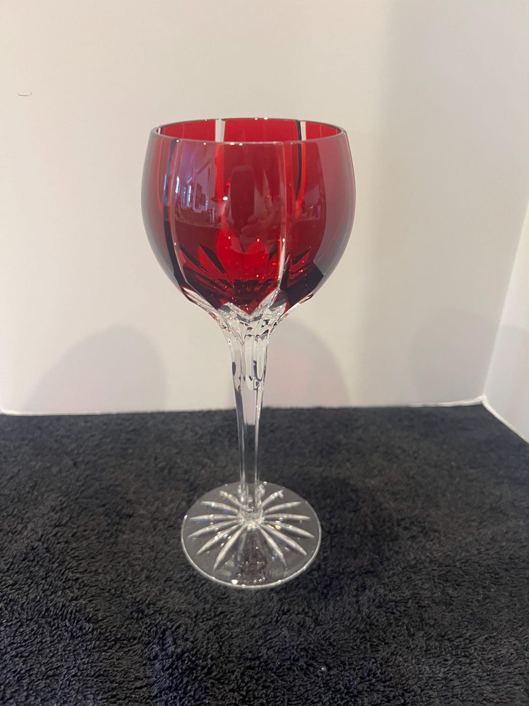 Castile Albinka Red Ruby Hock Wine Glass - Etsy