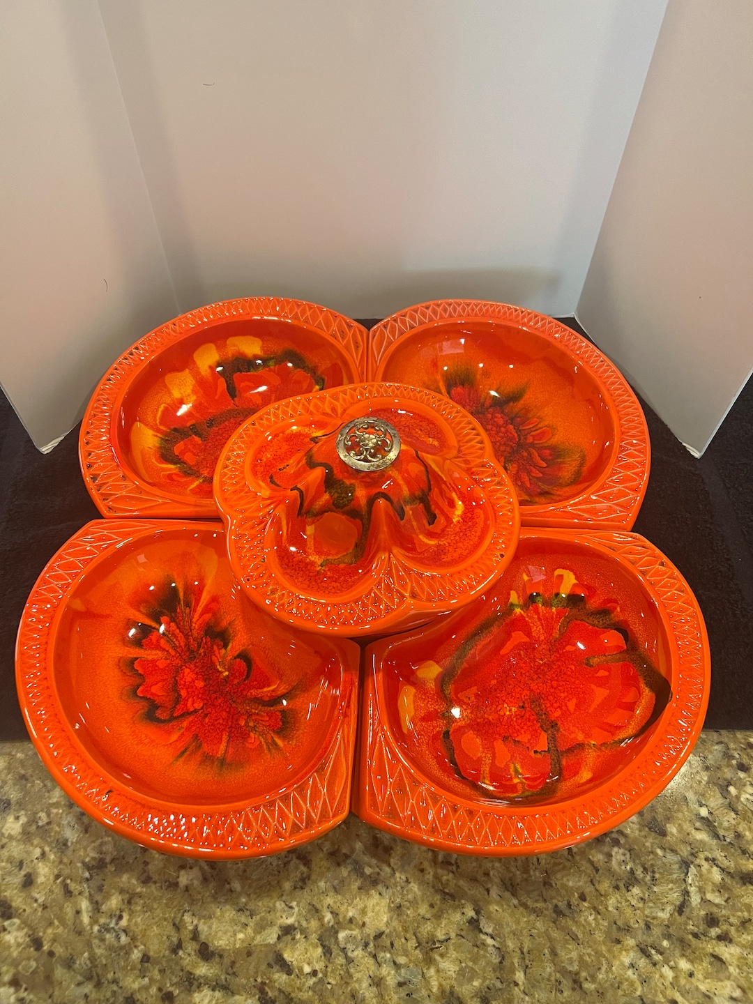 Mid Century California Original Pottery Appetizer Set - Etsy