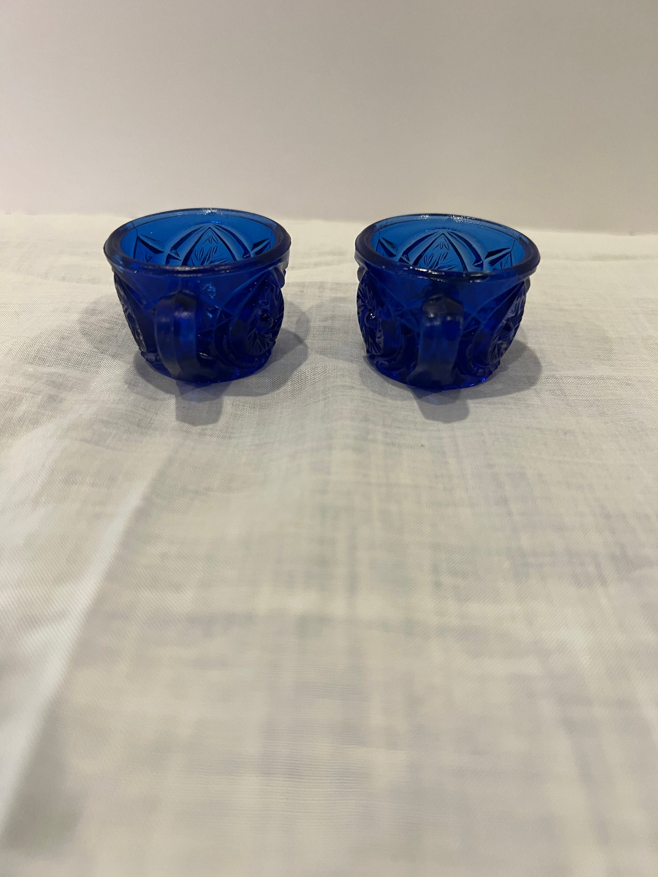 Vintage Miniature Cobalt Blue Tea Set Cups - Etsy