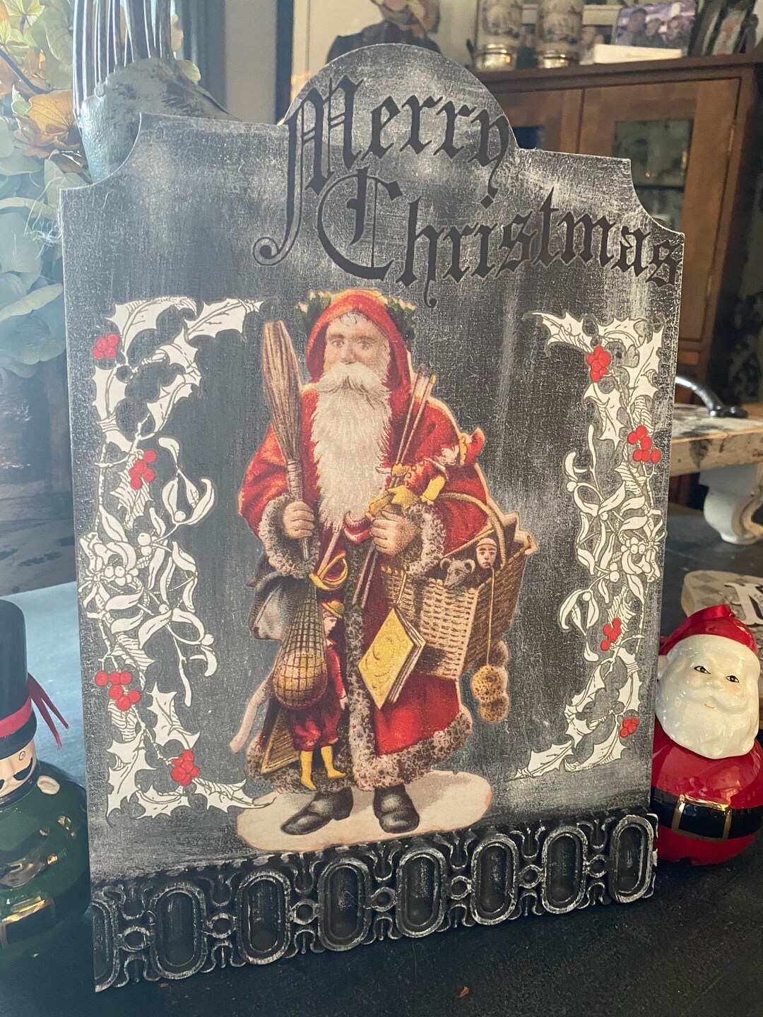 Merry Christmas Father Christmas Sign - Etsy UK