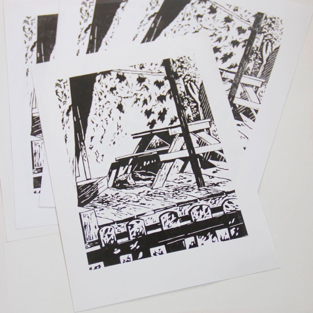 Handmade Linocut Print. Summer - Etsy