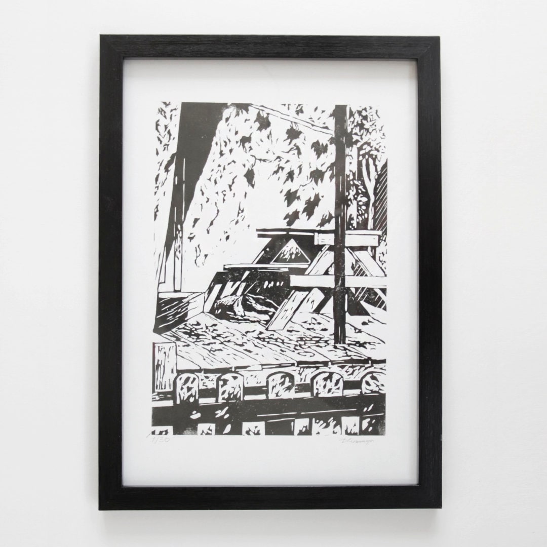 Handmade Linocut Print. Summer - Etsy