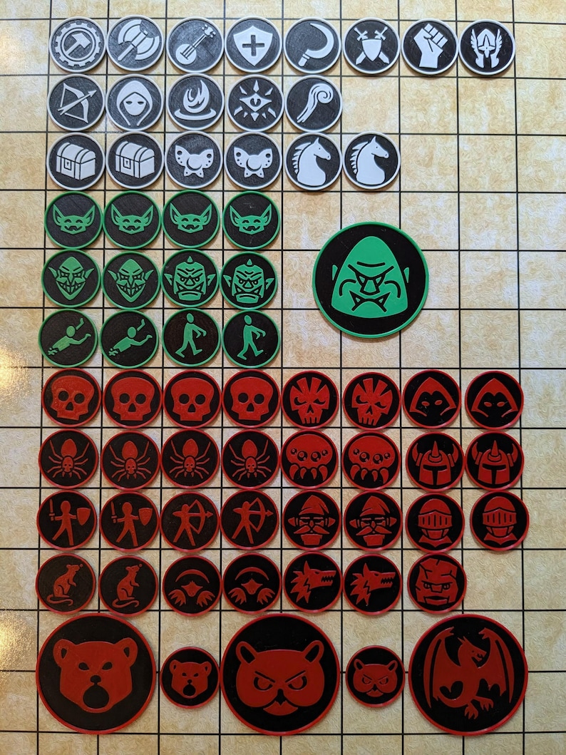 Dnd Token Set - 3D Printed - Etsy