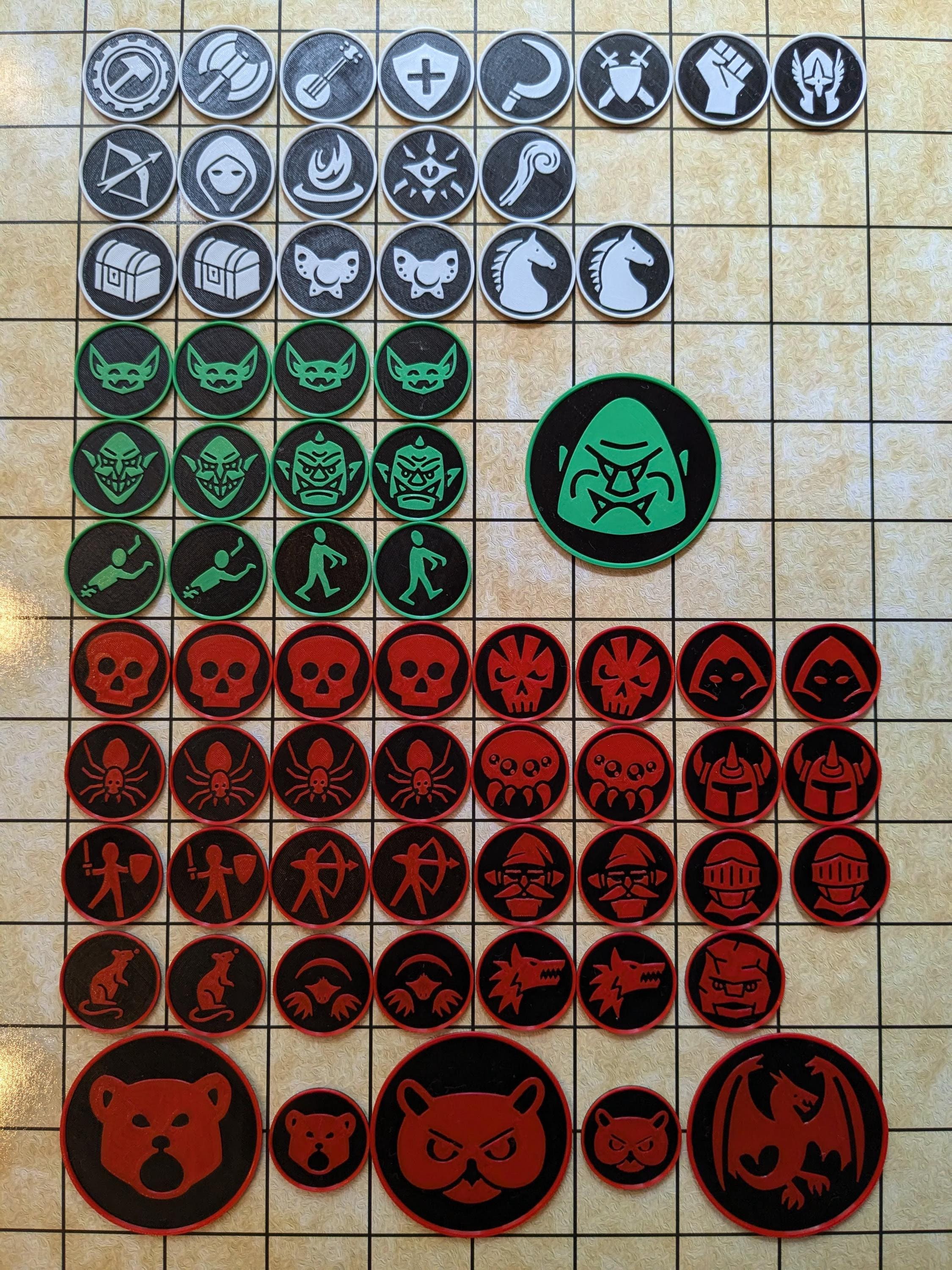 Dnd Token Set - 3D Printed - Etsy