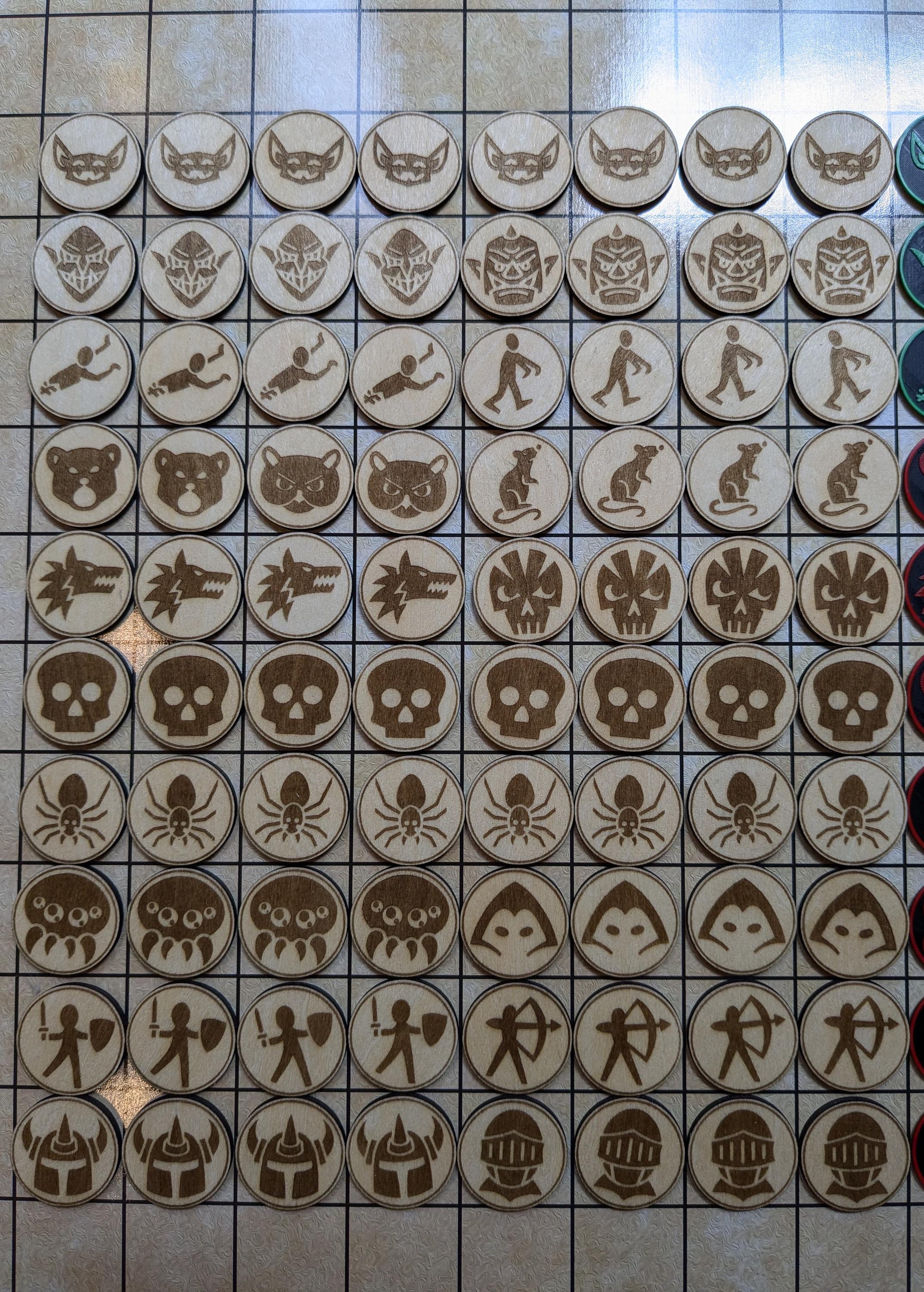 Dnd Token Set - Laser Engraved/cut - Etsy